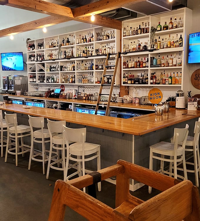 A full bar backed by serious liquor selection proves this place understands that good food deserves equally impressive beverages.
