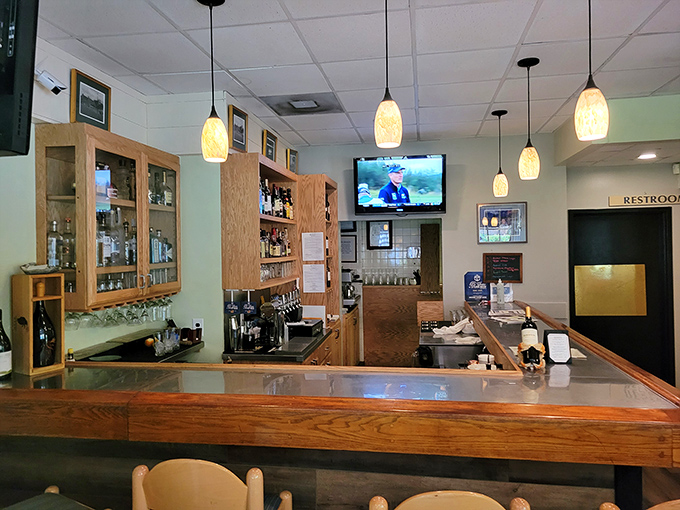 Where spirits meet storytelling—this bar isn't just serving drinks, it's offering liquid companions for your seafood adventure.