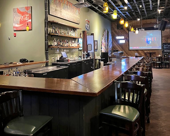 A bar that strikes that perfect balance: sophisticated enough for a craft cocktail, comfortable enough for a local beer.