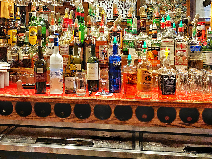 This impressive collection of spirits ensures your thirst will be quenched with whatever libation your heart desires after that smoky feast.