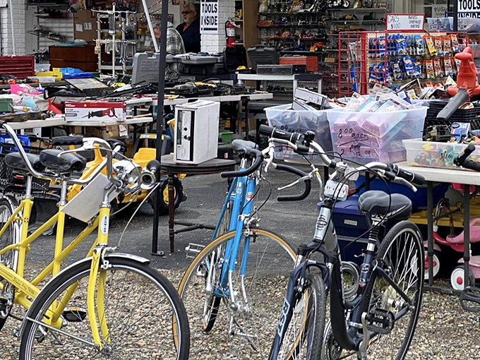 Bicycle brigade ready for new adventures. That sunshine-yellow cruiser isn't just transportation&mdash;it's a rolling invitation to summer memories.