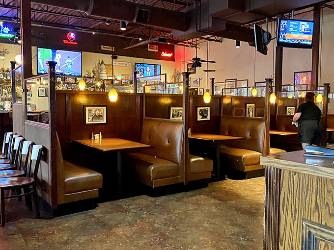 Cozy booths that invite lingering conversations and "just one more bite" moments. The perfect middle ground between restaurant and living room.