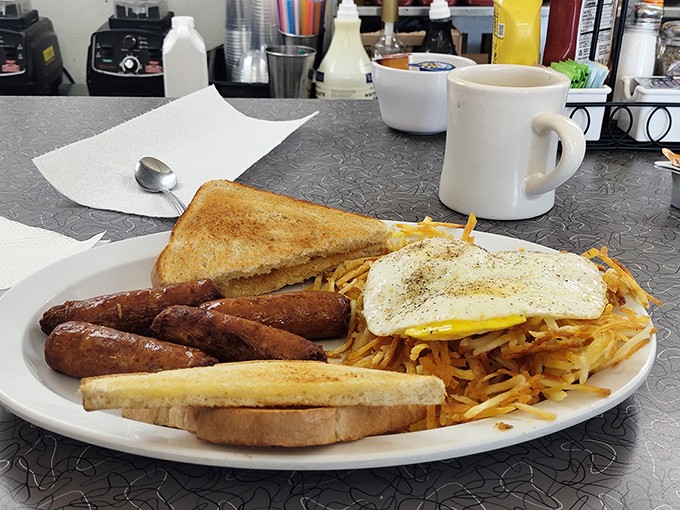 The breakfast platter that answers the eternal question: "Why choose one breakfast food when you can have them all?"