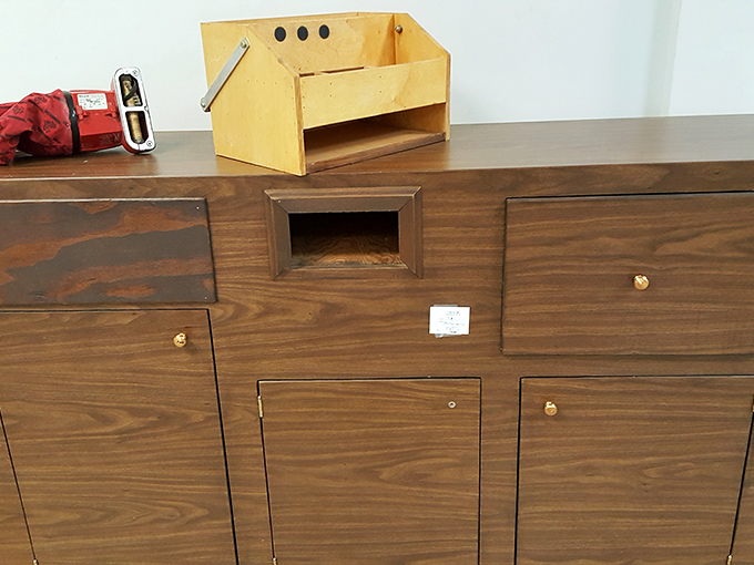 This solid wood cabinet with vintage charm would cost hundreds elsewhere—here it's priced to find a new home quickly.