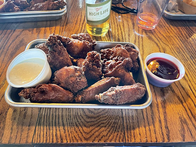 Chicken wings that demand respect and multiple napkins. Perfectly crispy on the outside, juicy on the inside&mdash;the way wings were meant to be experienced.