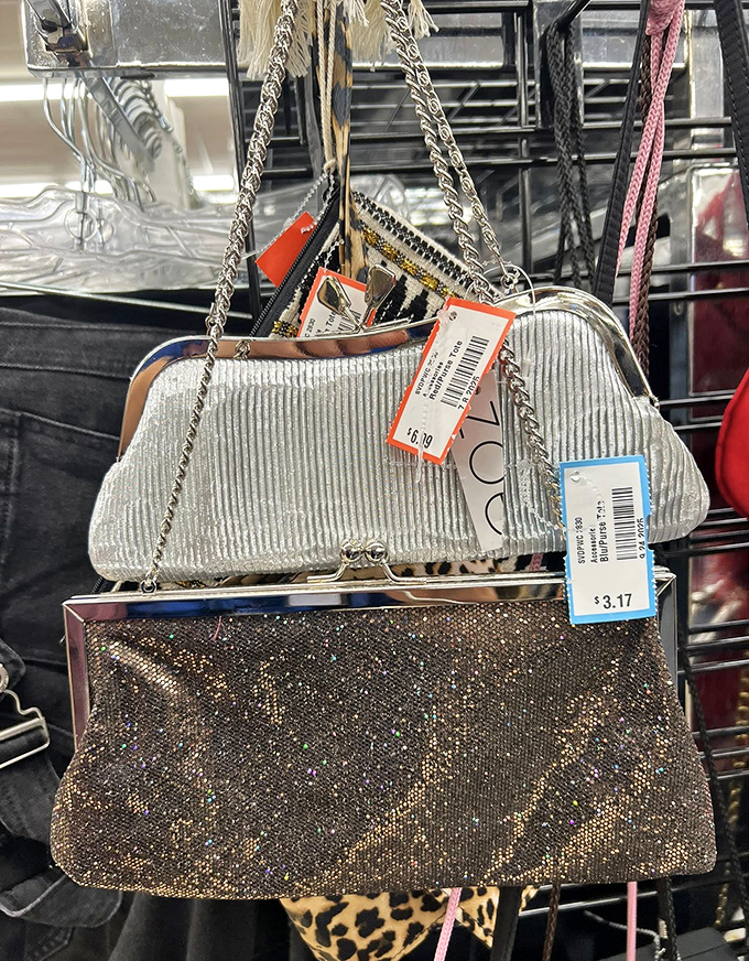 Evening bags that sparkle with possibility. From silver chains to golden glitter, these clutches are ready for their second chance at glamour.