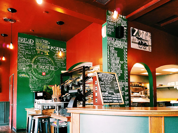 Where the magic happens&mdash;chalkboard menus and fresh-baked treasures await behind the counter. This is the control room of carb paradise.