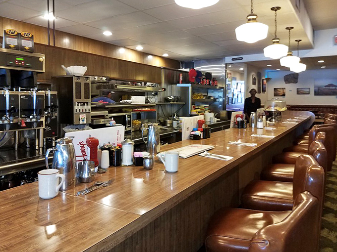 The counter&mdash;where solo diners find community, coffee cups are never empty, and the short-order ballet unfolds before your eyes.