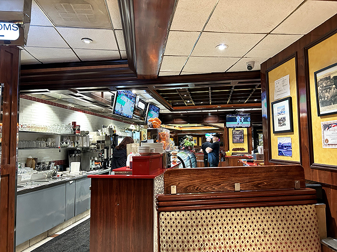 Where the magic happens &ndash; the counter view offers a glimpse into the orchestrated chaos that somehow produces your perfect breakfast, every time.