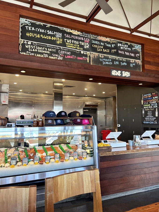 At this counter, ordering isn't just a transaction&mdash;it's the beginning of a beautiful friendship between you and whatever was swimming yesterday.