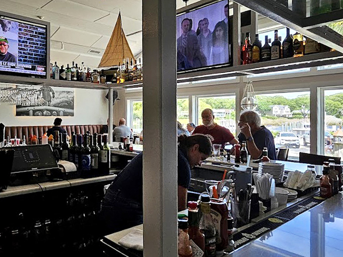 The bar &ndash; where locals gather to debate important matters like whether today's chowder is even better than yesterday's. Spoiler: it always is.