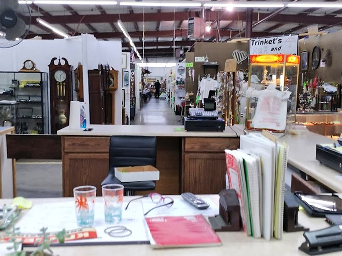 Command central where treasures change hands and stories transfer ownership. The desk where "I've been looking everywhere for this!" happens daily.