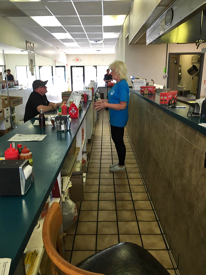 Another kitchen angle reveals the command center where cheesesteak dreams become delicious, greasy reality for hungry patrons.