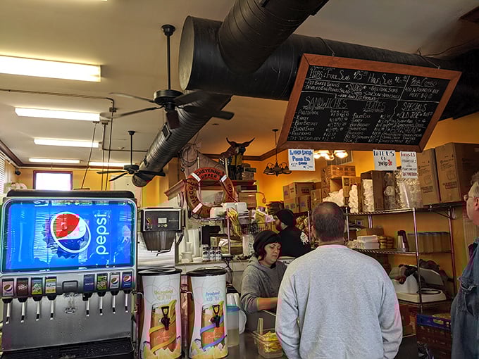 Where barbecue dreams begin. The counter at Bogart's is command central, where friendly staff orchestrate your journey into smoked meat paradise.