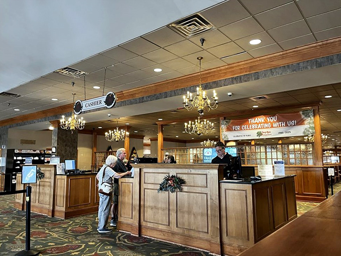 The cashier's station &ndash; your final stop before embarking on a culinary journey that locals have been raving about for decades.