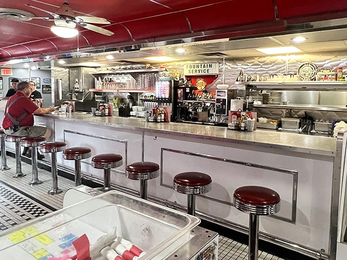 Counter seating: where solo diners become temporary family, united by coffee refills and the shared appreciation of eggs cooked exactly how you like them.