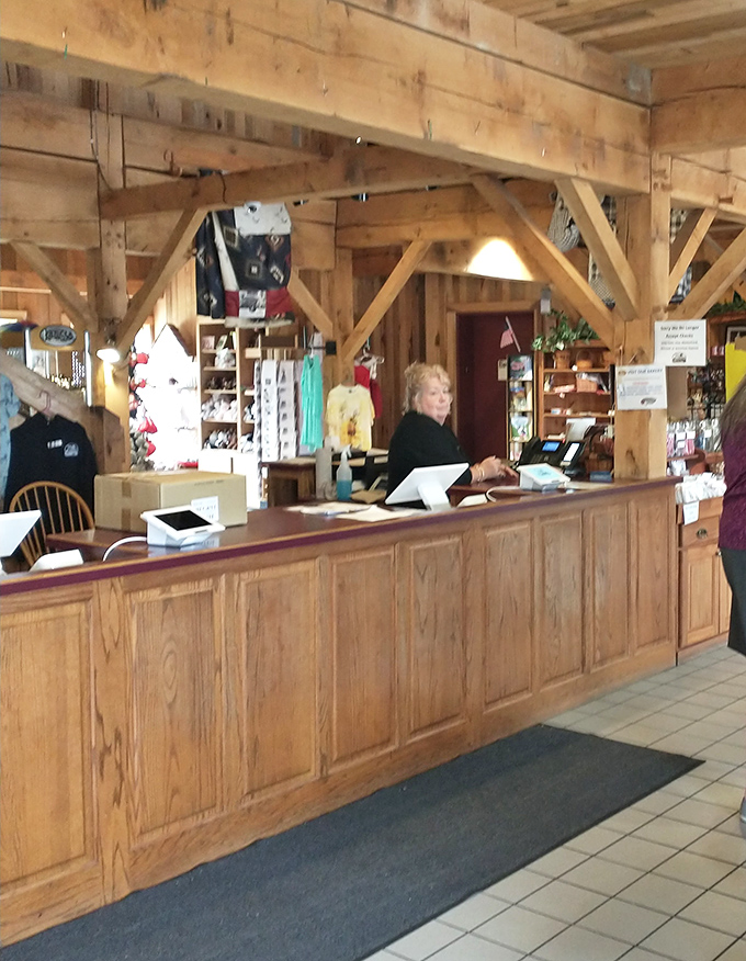The gift shop counter&mdash;because what's a food pilgrimage without taking home a souvenir that doesn't require refrigeration?
