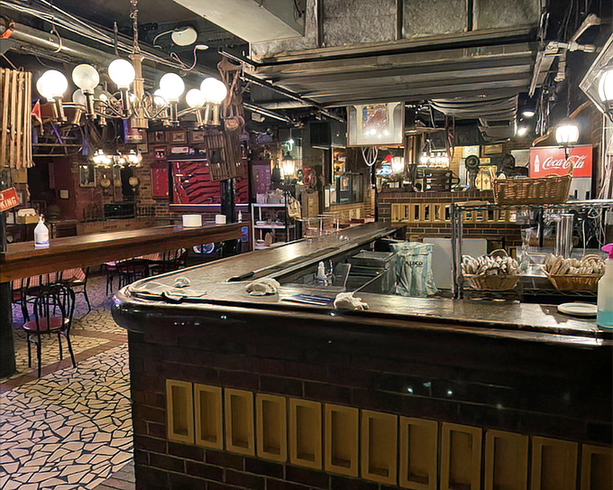 Where barbecue magic happens. This counter has witnessed more joy than most concert venues.
