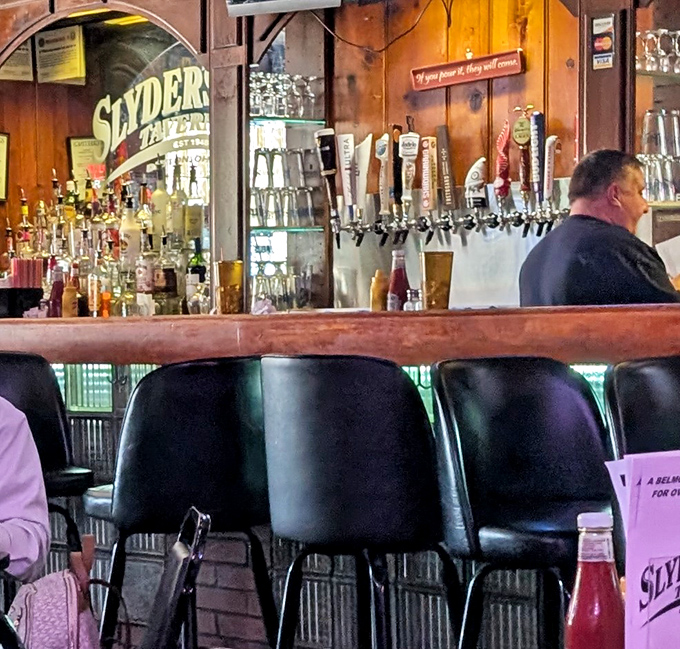 The bar area&mdash;where strangers become acquaintances, acquaintances become friends, and friends become regulars. The circle of tavern life.