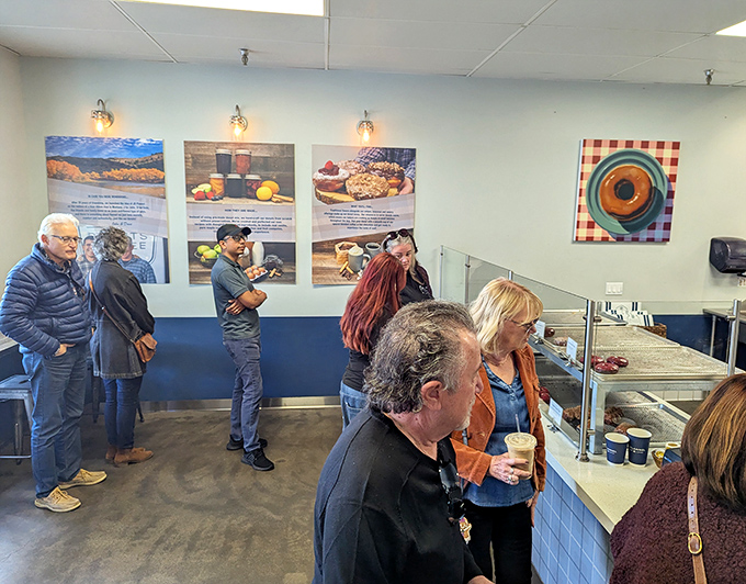 The line forms to the right, folks. These patient pilgrims know that exceptional donuts are worth the wait.