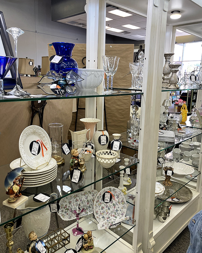 Crystal and china treasures await new homes, ready to elevate your dinner parties from "nice get-together" to "when can we come back?"