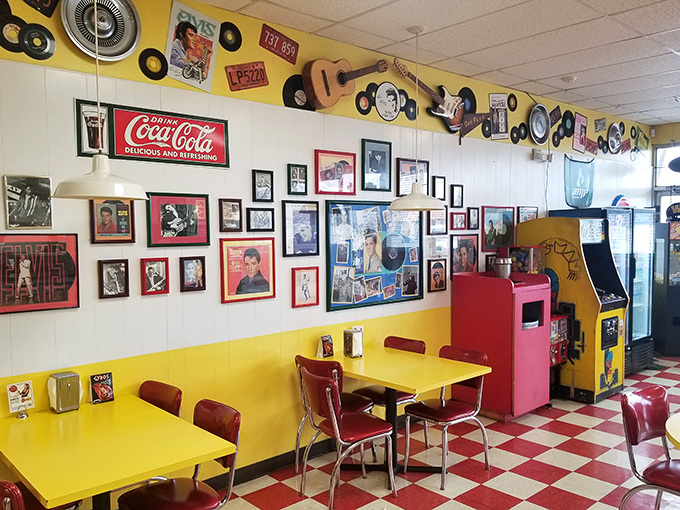 Not just decoration&mdash;a museum of Americana where Coca-Cola signs and vintage photos create the perfect backdrop for comfort food indulgence.