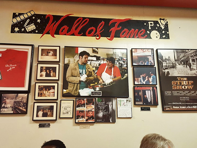 The "Wall of Fame" showcases visitors who've made the pilgrimage to this Strip District institution. Breakfast celebrities only!