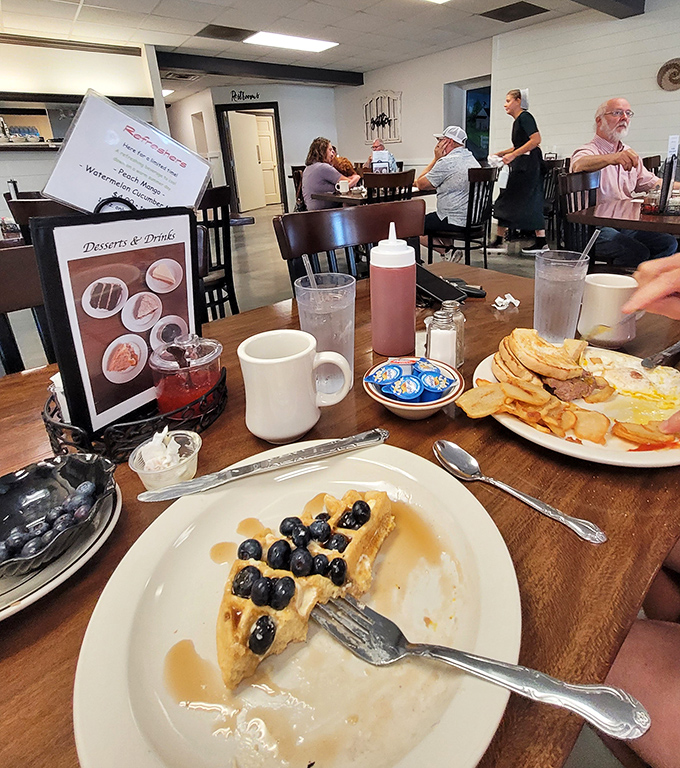 The counter service area stands ready for action, where orders are called out in a shorthand language developed over years of serving hungry locals.