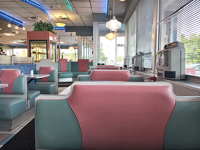 The pink and teal booths aren't just seating&mdash;they're time machines to when diners were America's living rooms away from home.