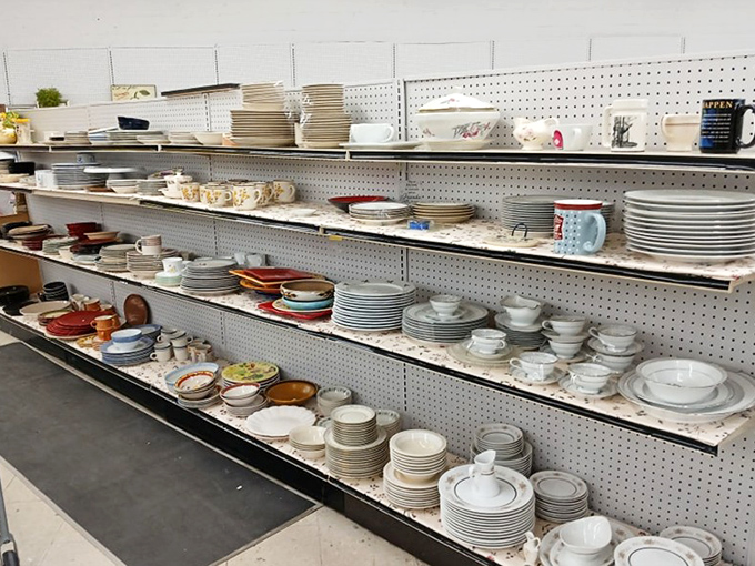 Dish paradise &ndash; where mismatched becomes a design choice and your dinner guests will think you're charmingly eclectic rather than budget-conscious.