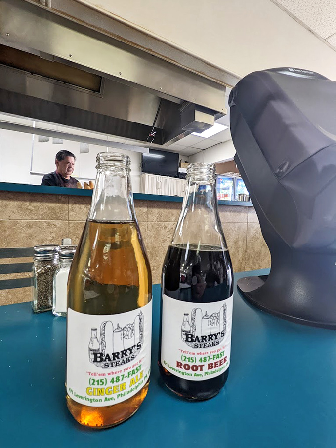 Barry's branded sodas—because every great sandwich deserves a worthy sidekick. That ginger ale is calling my name!