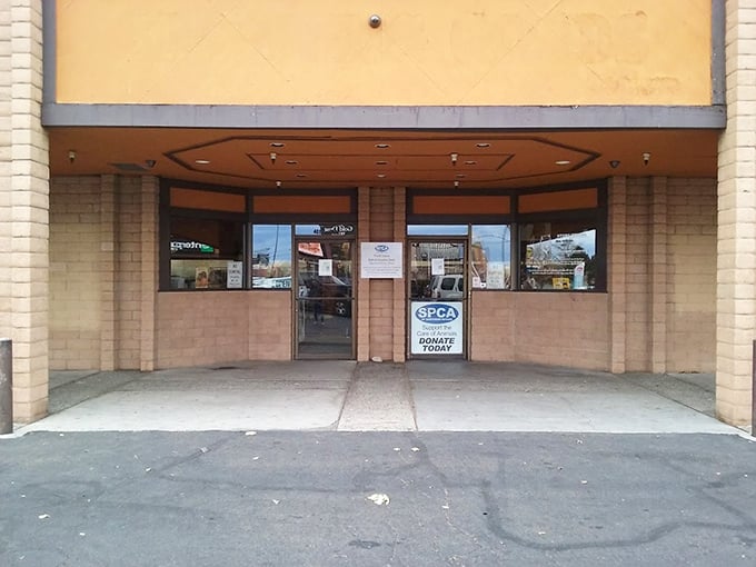 The entrance beckons with simplicity &ndash; behind these doors lie adventures in secondhand shopping that could fill an afternoon.
