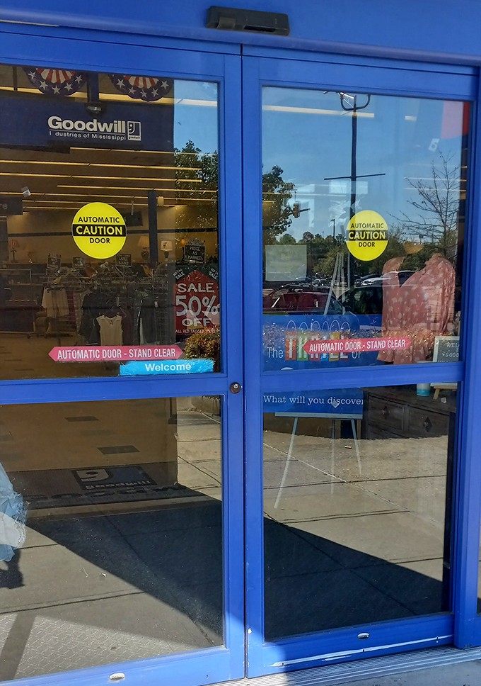 The entrance doors with their cheerful "Welcome" message. The "What will you discover?" question isn't just marketing&mdash;it's a legitimate promise.