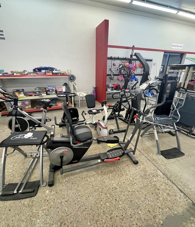 Exercise equipment stands ready to fulfill New Year's resolutions at prices that won't break your fitness budget.