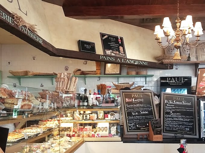 French bakery charm meets outlet mall convenience &ndash; carbs and croissants to fuel your marathon shopping expedition ahead.