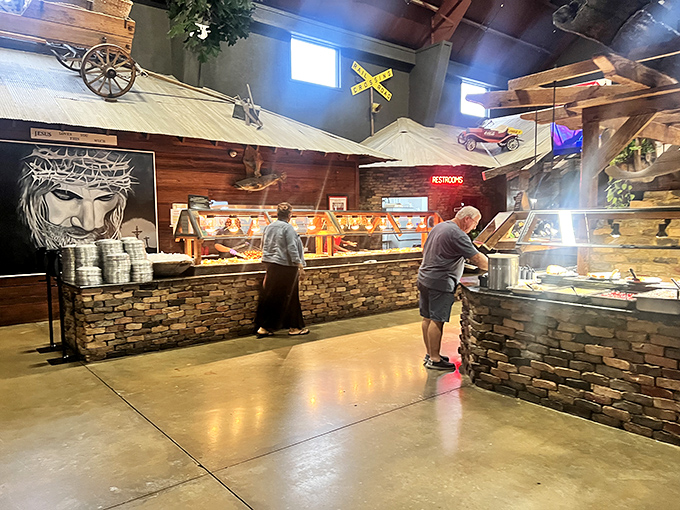 The buffet stations at Berry's are where the magic happens, with staff constantly refreshing trays so nothing sits too long.