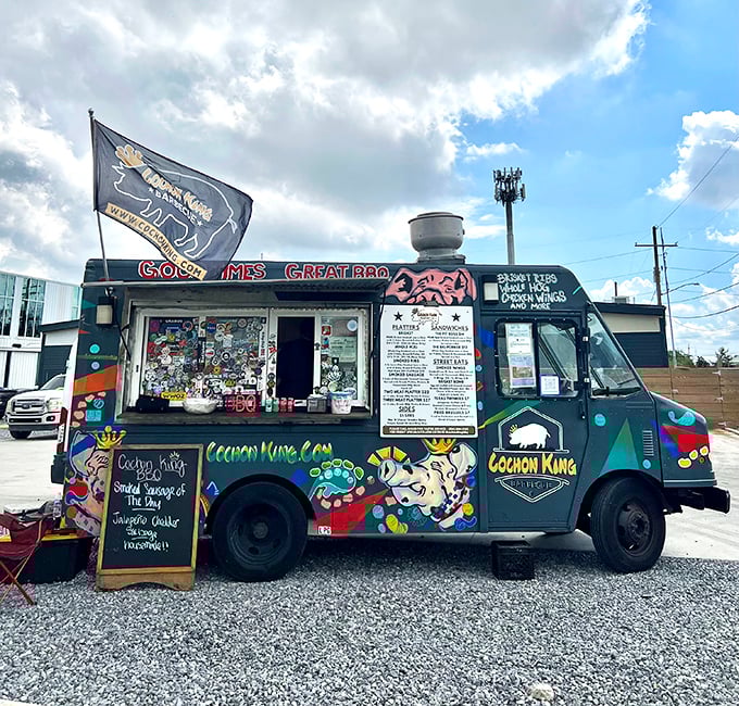 The food truck brings Cochon King's smoky gospel to the streets, spreading the good word of proper barbecue throughout New Orleans.