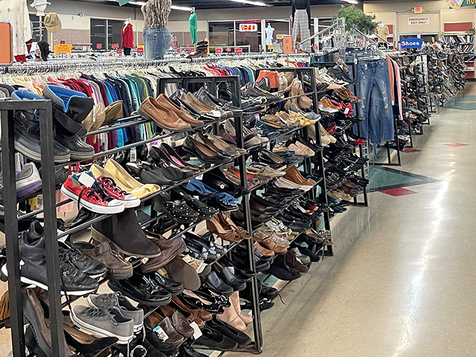 Shoe paradise &ndash; where if Cinderella had been thrifty, she could have found her glass slipper without all that prince drama.