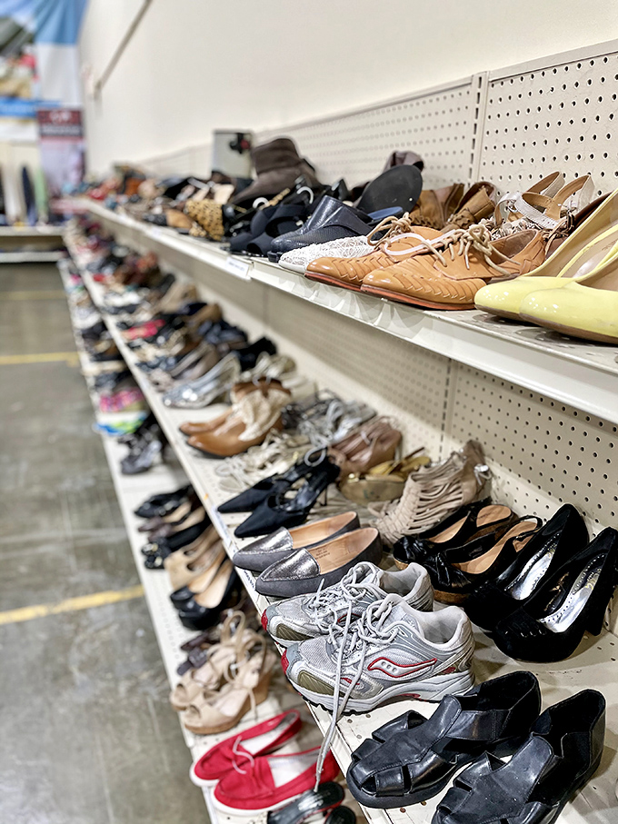 Shoe heaven exists, and it's organized by size! From professional pumps to casual kicks, your next favorite footwear is hiding in plain sight.