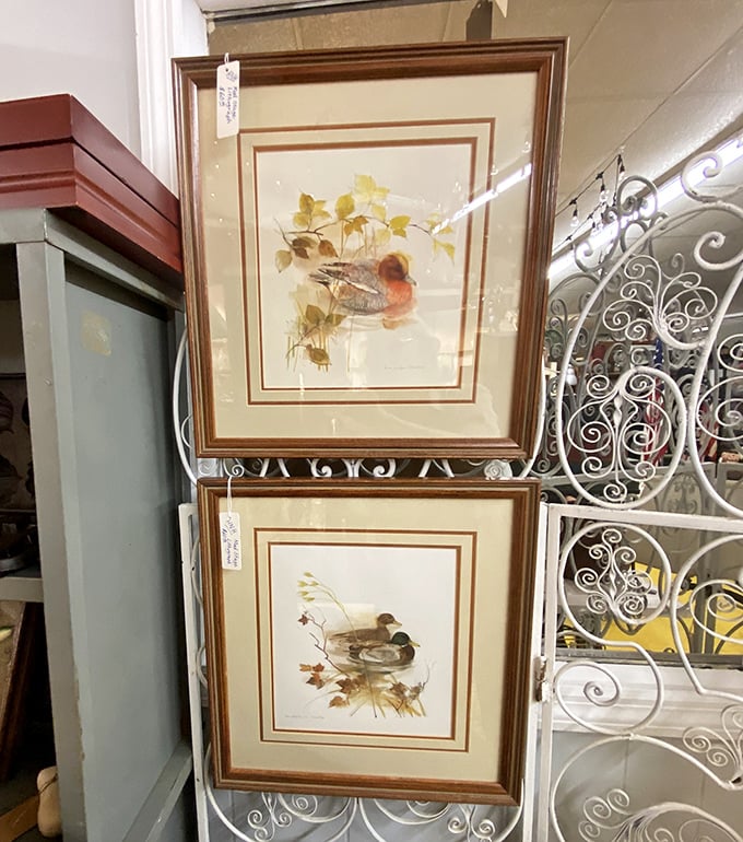 Framed feathered friends that bring nature's elegance indoors. These duck prints offer a slice of serene pond life without the mosquitoes.