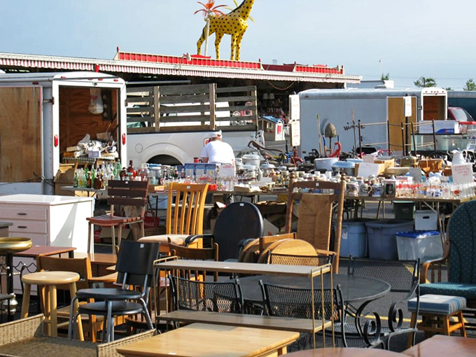 Furniture finds that span decades of design—where your grandmother's dining set sits comfortably next to mid-century modern treasures.