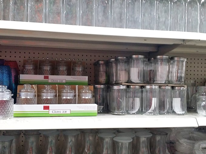 Glass storage jars that bring order to chaotic pantries. Organization goals suddenly seem achievable when the containers cost less than their contents.