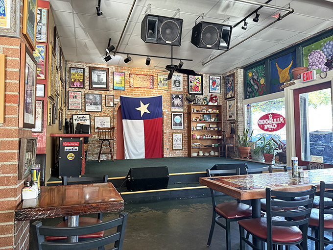 A stage that's hosted more Texas talent than a season of American Idol &ndash; complete with the Lone Star flag, because some things are sacred.