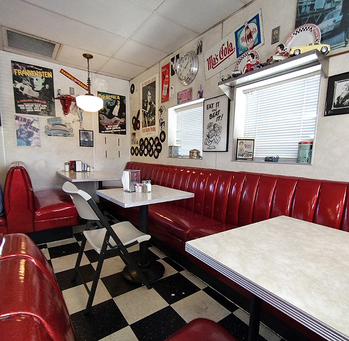 Movie posters and memorabilia create the perfect backdrop for making your own memories over plates of perfectly executed comfort food.