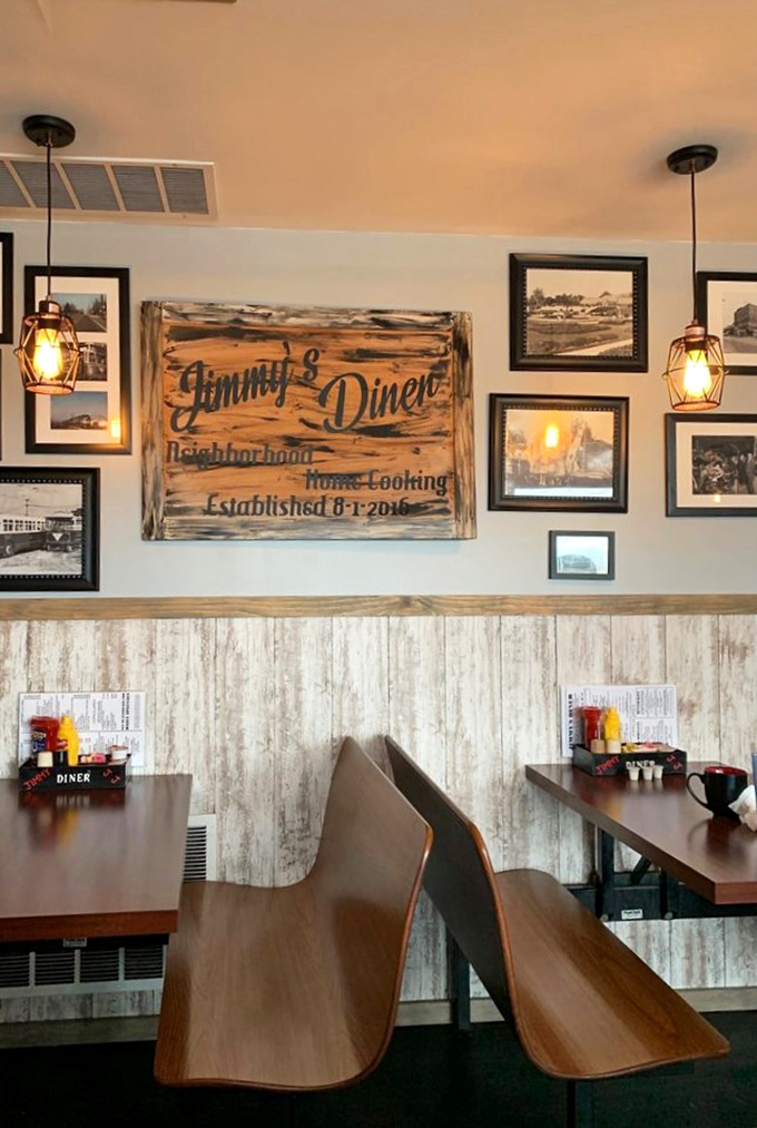 The wooden sign tells the story: "Neighborhood Home Cooking" since way back when comfort food was just called food.