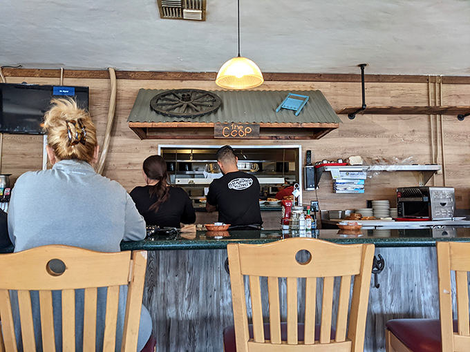 A glimpse into the kitchen&mdash;the engine room of happiness where breakfast dreams are assembled with practiced precision.