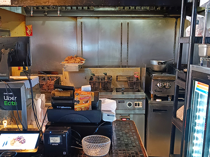 The working kitchen &ndash; where magic happens with minimal fuss and maximum flavor. No smoke and mirrors, just honest cooking.