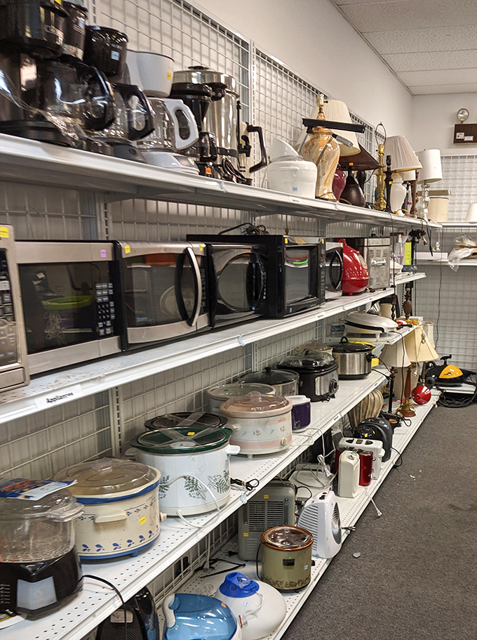 Kitchen appliance alley&mdash;where coffee makers, microwaves, and slow cookers await their chance to make your cooking life easier.