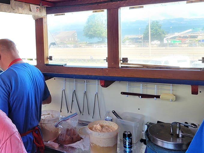 Behind the scenes where the magic happens. Small spaces producing big flavors &ndash; the hallmark of truly special food establishments.