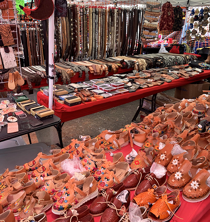 Leather goods and handcrafted accessories showcase artisan quality without the boutique price tags that usually accompany such craftsmanship.